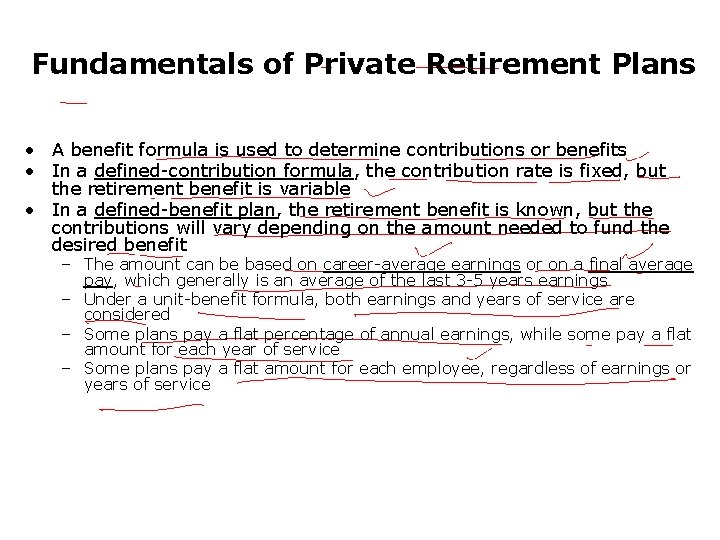 Lecture No 29 Employee Benefits Retirement Plans Objectives