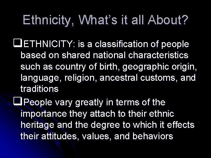 RACE VS ETHNICITY BY Jay Barrett Whats the