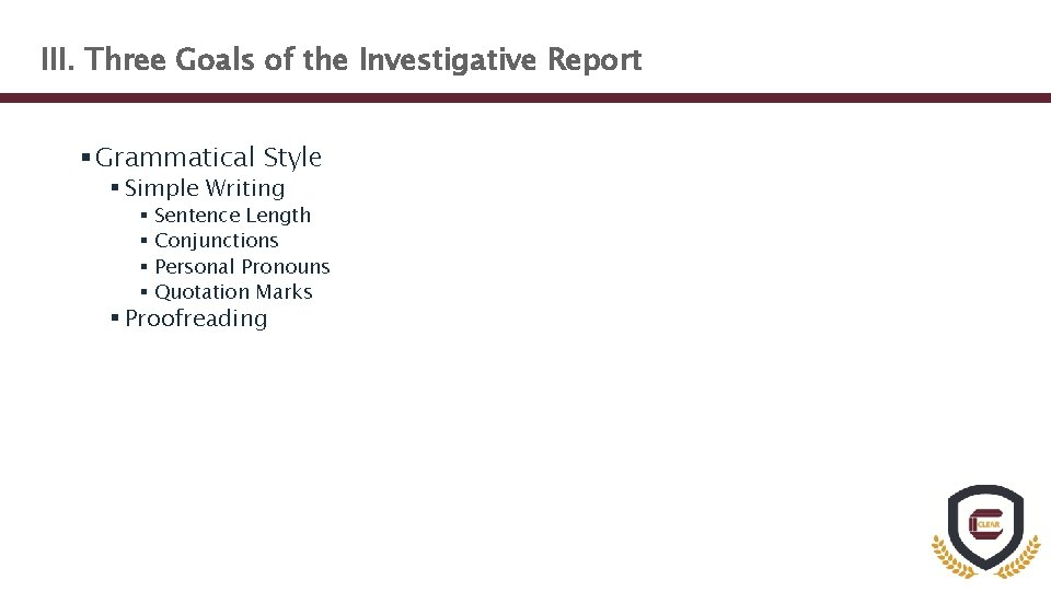Report Writing National Certified InvestigatorInspector Training Basic ...