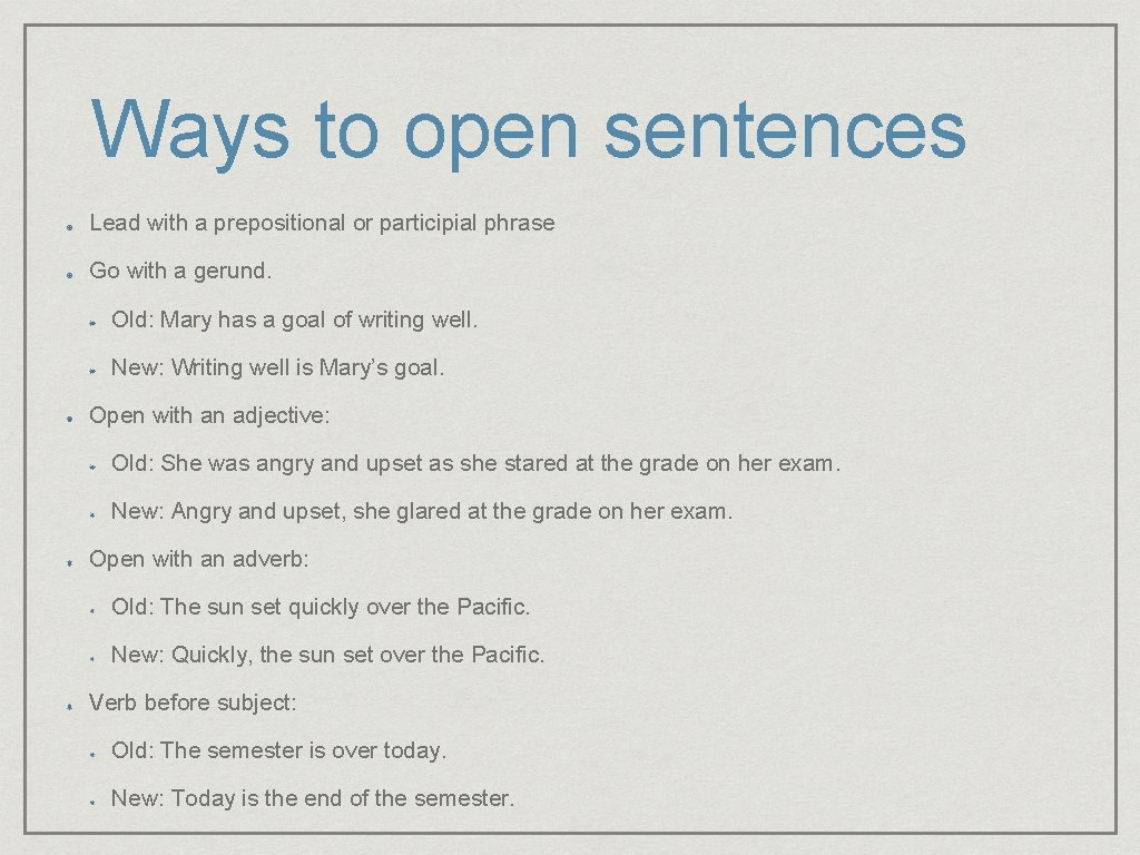 RHYTHM AND GREMLINS ADAPTED FROM PAINLESS WRITING BY