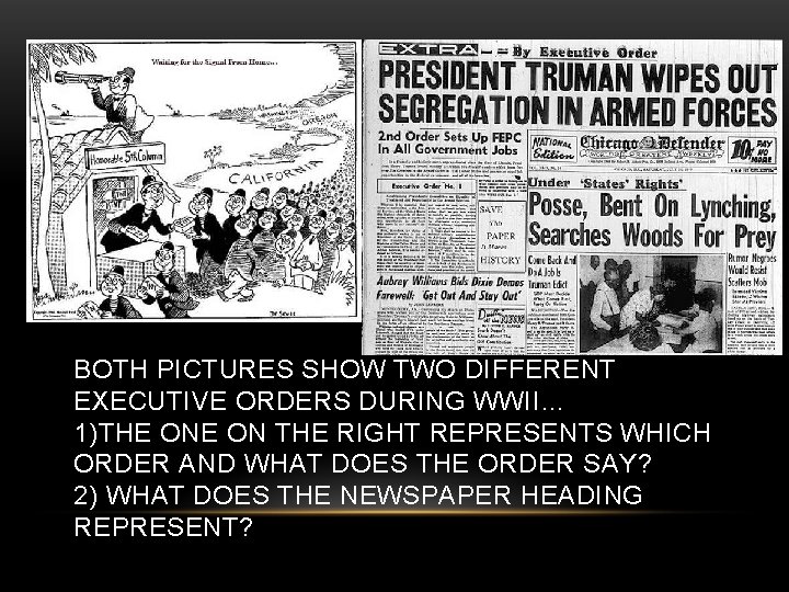 PICTURES AND POLITICAL CARTOONS THROUGH WWII 1 WHO