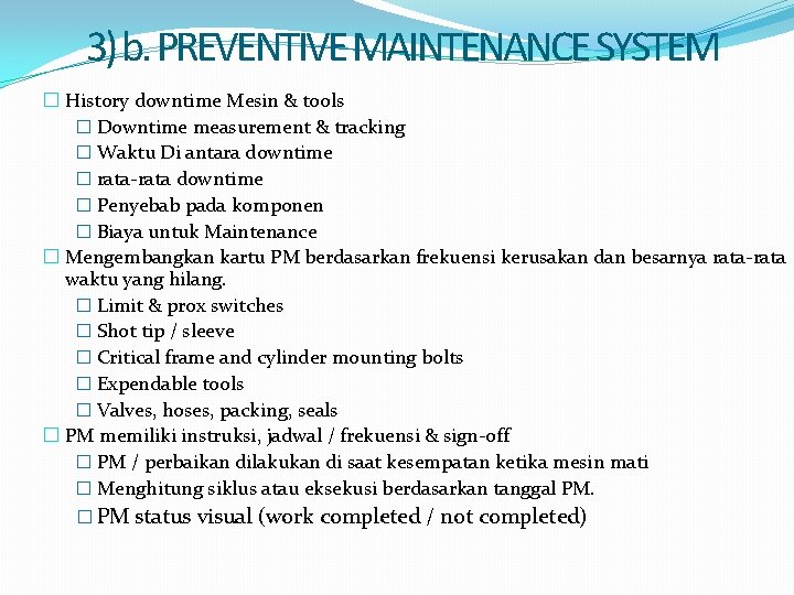 TOTAL PRODUCTIVE MAINTENANCE STRATEGI DAN DAYA SAING INDUSTRI