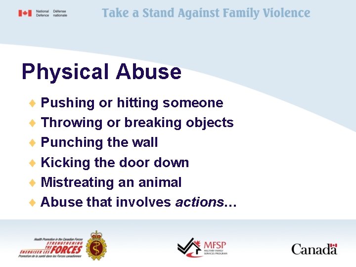 CF Family Violence Prevention and Awareness Campaign General