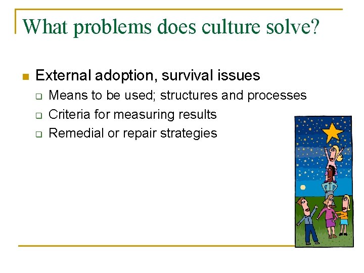 Organizational Culture Adapted from Ed Scheins work on