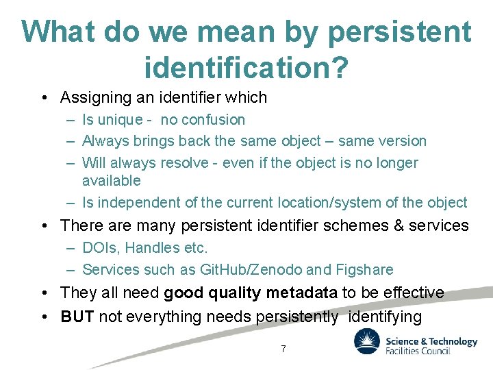 Why is persistently identifying your research software a