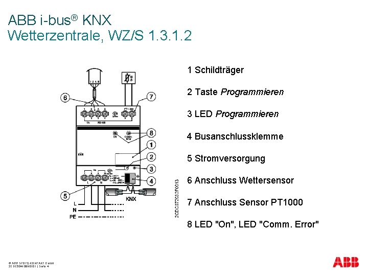 GebudeSystemtechnik ABB ibus KNX Wetterzentrale Wettersensor ABB ...