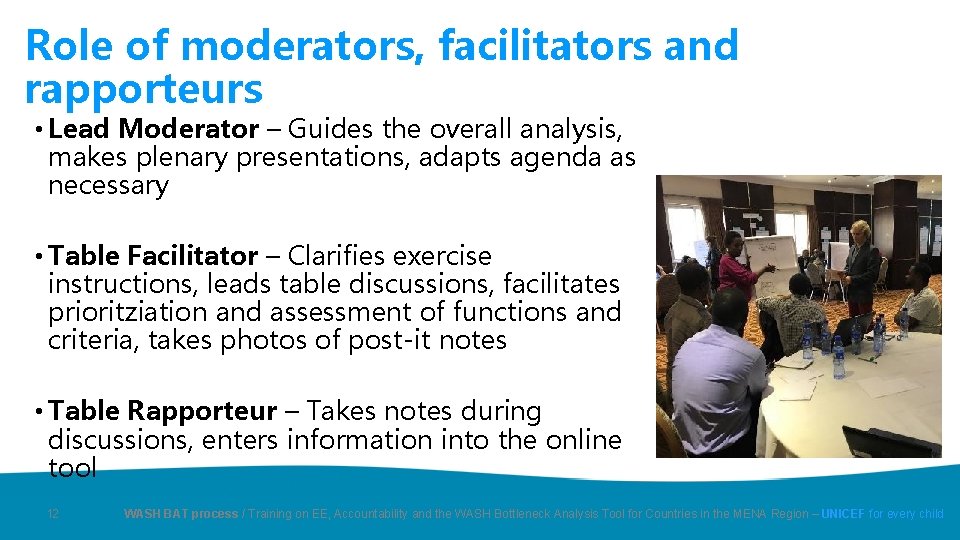 WASH Bottleneck Analysis Implementation Training of Trainers Water