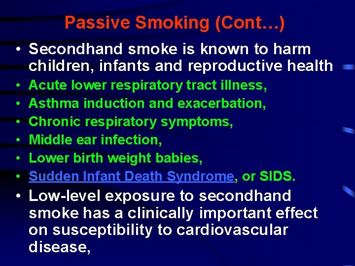 SUMMARY OF ACTUAL PRESENTATION FOR PATIENT EDUCATION Hazards
