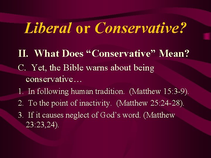 Liberal or Conservative I What Does the Term