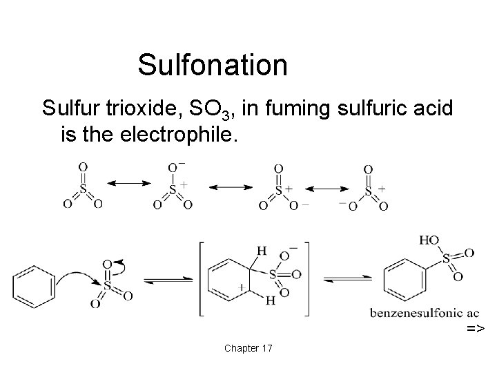 Electrophilic Aromatic Substitution Electrophile substitutes for a hydrogen
