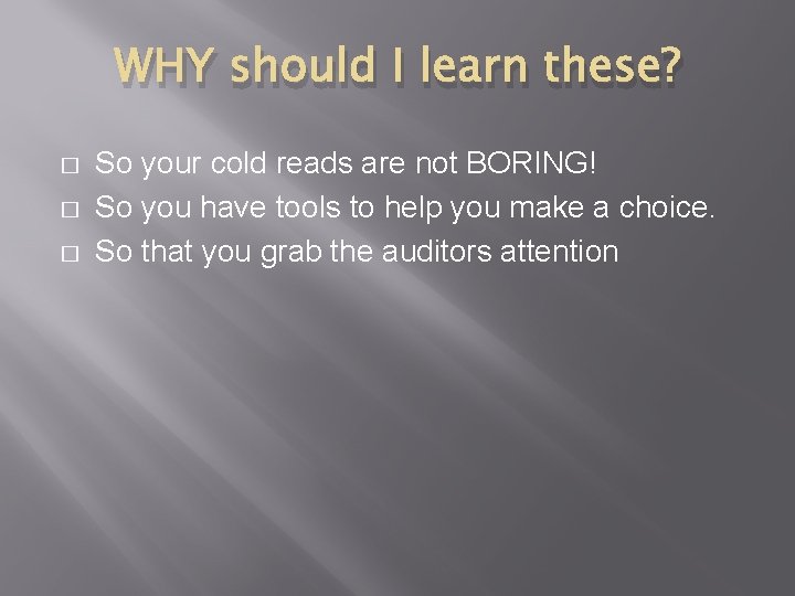 12 GUIDEPOSTS OF AUDITIONS Michael Shurtleff Side 1