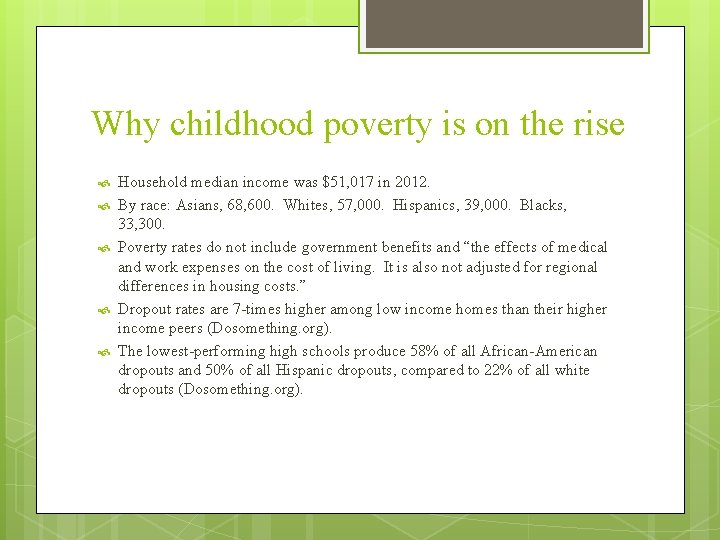 What Does Research Tell Us About Poverty A