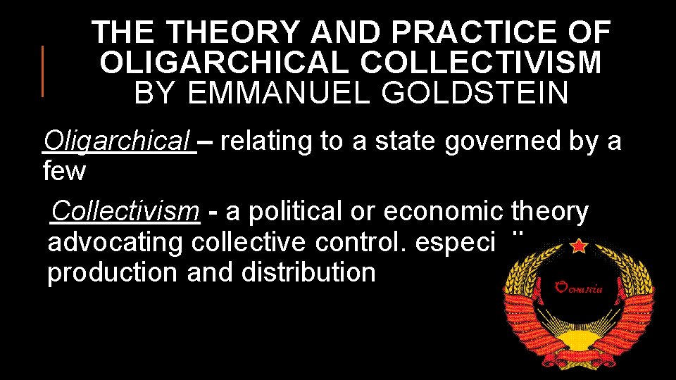 1984 BOOK 2 CH 9 NOTES Goldsteins Book