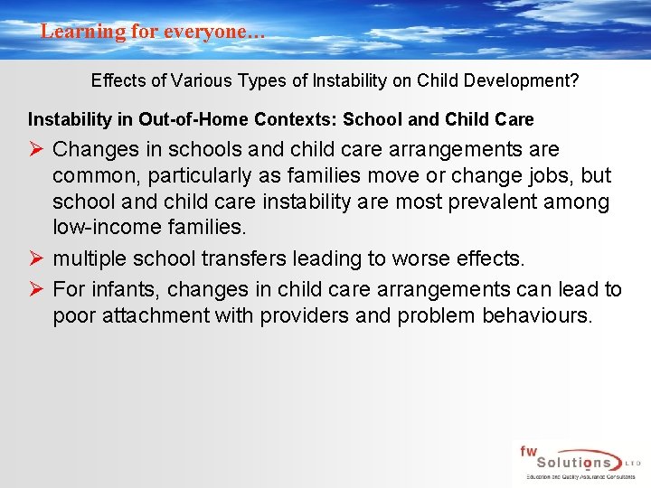 Learning for everyone Factors that Contribute to Uncertainty