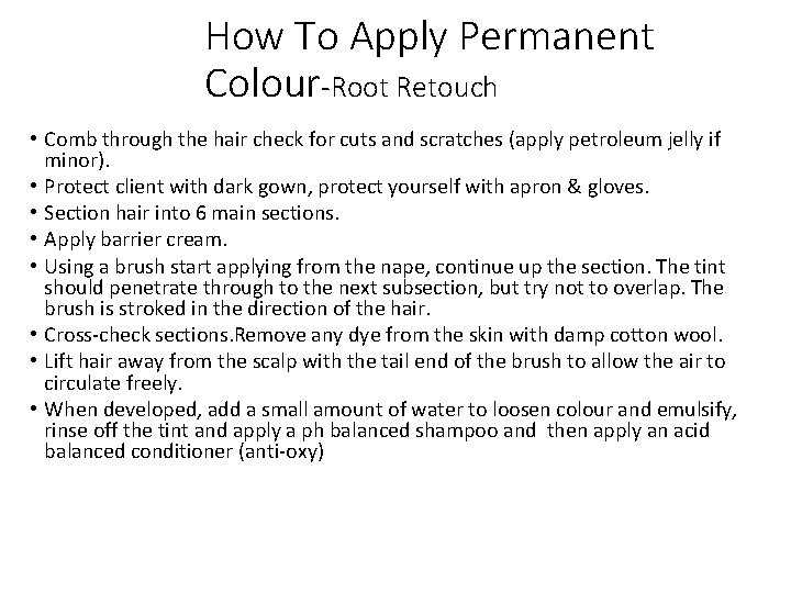 Preparing for hair colour Sub Title It is