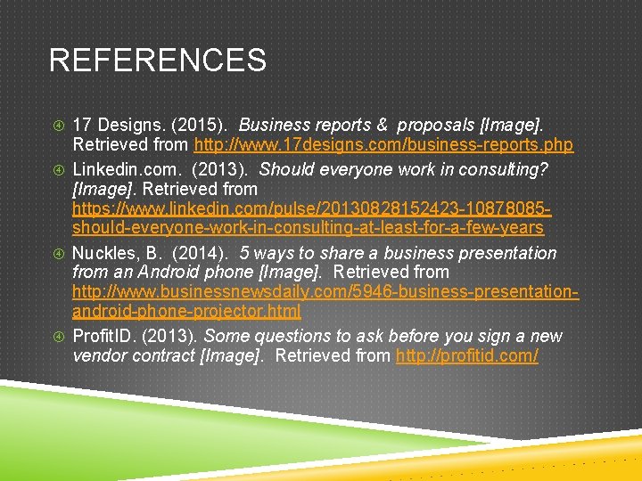 BUSINESS REPORT WRITING Zo Mitchell Faculty NSCC School