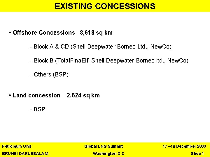 GAS INDUSTRY DEVELOPMENT IN BRUNEI DARUSSALAM Petroleum Unit