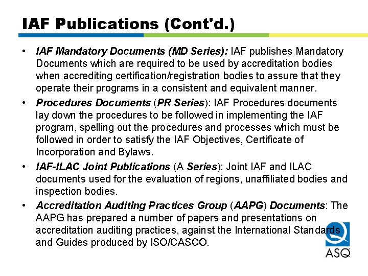 IAF and ISOCASCO Activities Presenter Baskar Kotte March