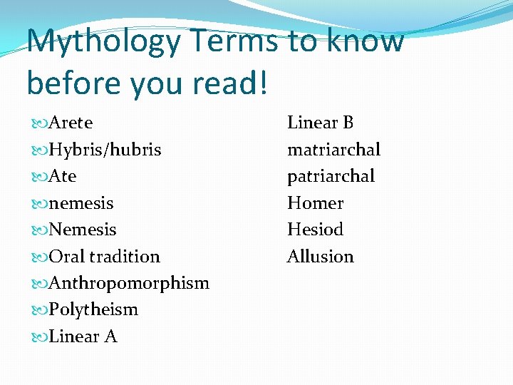 What is a Myth Introduction to Greek Mythology