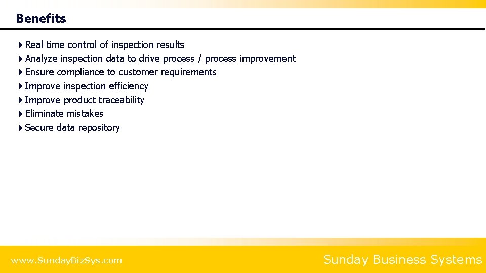 SBS Inspection Database Features Benefits Setup and Use