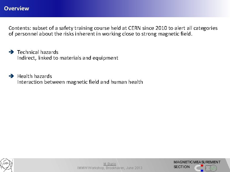Magnetic Fields Hazards and Effects on Human Health