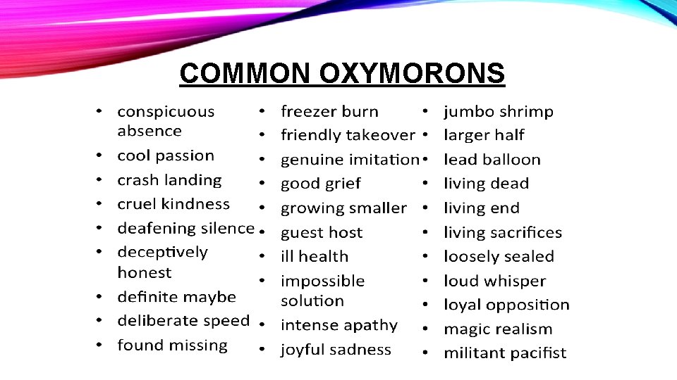 LITERARY TERMS TO KNOW Definition ALLITERATION The repetition