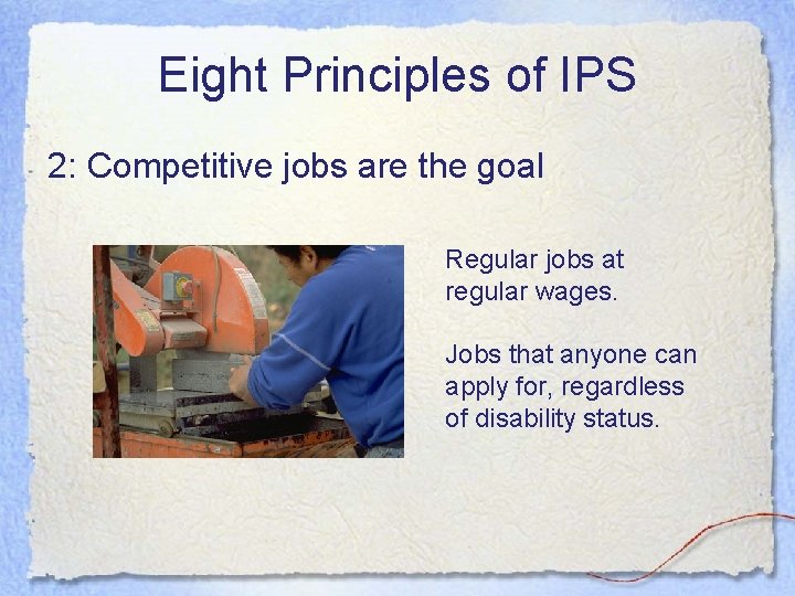 IPS Supported Employment Revised January 2014 Individualized Placement