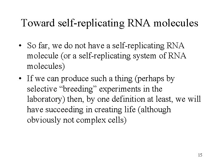 The Origins of Life and Precambrian Evolution Chapter