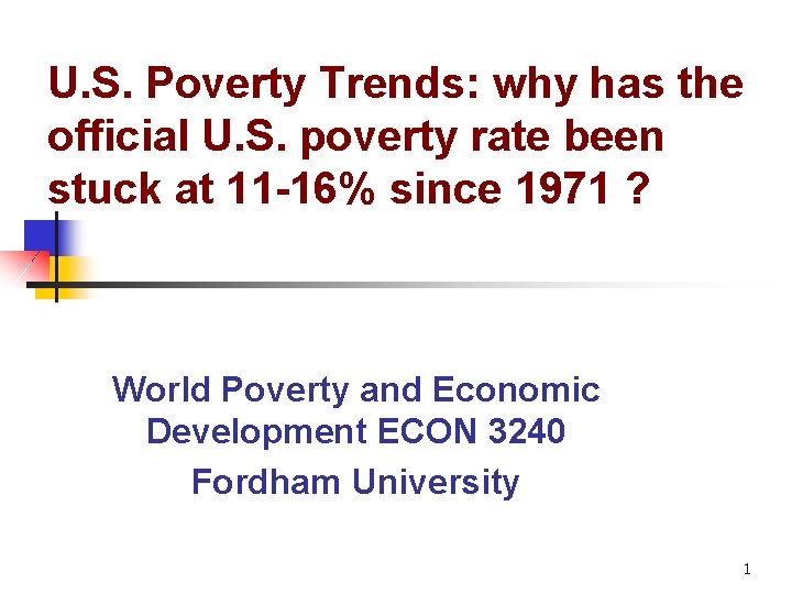 U S Poverty Trends why has the official