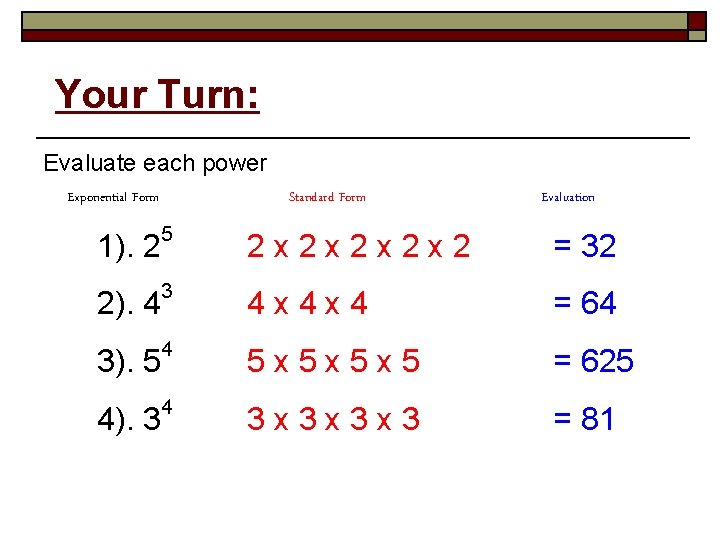 What are Powers Numbers expressed using exponents Otherwise