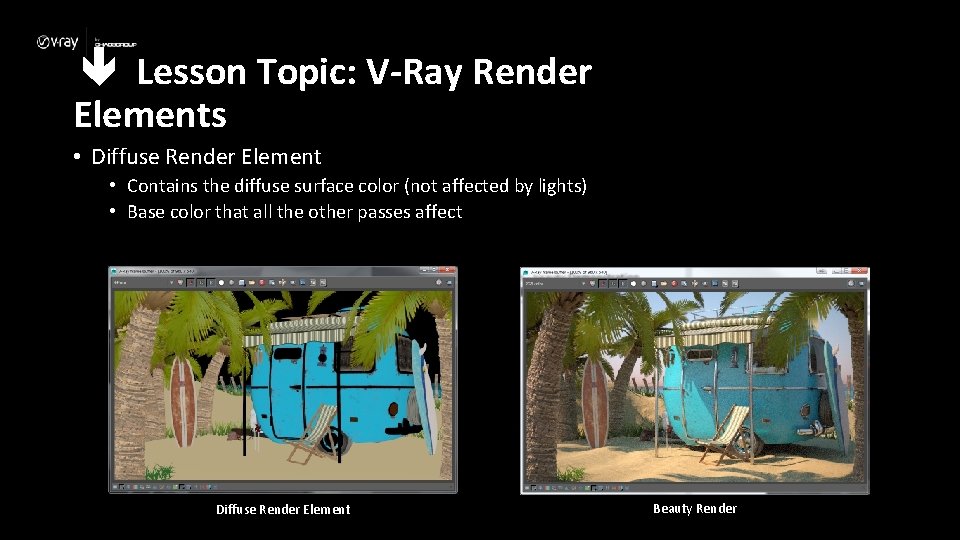 Raw Beauty Pass with VRay Advanced VRay Render
