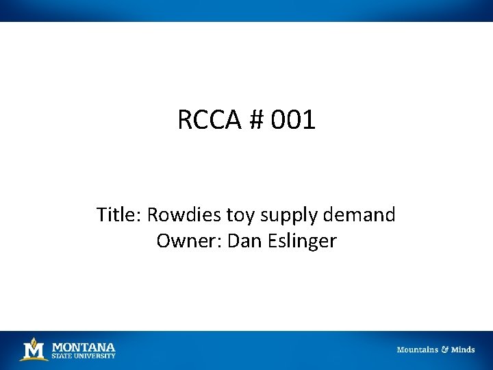 RCCA 001 Title Rowdies toy supply demand Owner