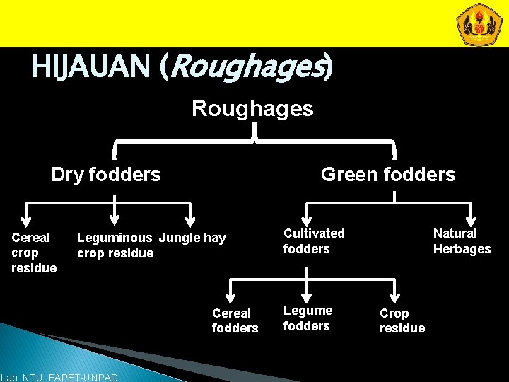 SUMBER DAN POTENSI BAHAN PAKAN Lab NTU FAPETUNPAD