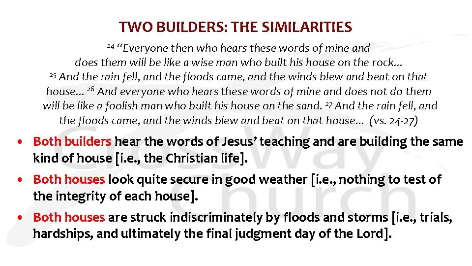 Two Builders Wise or Foolish The Sermon on
