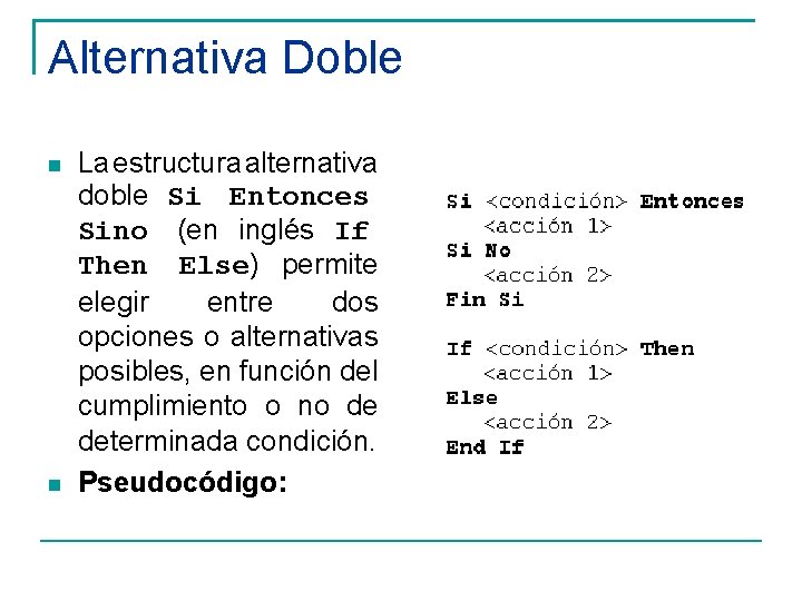 Fundamentos de Programacin Estructuras de Control Estructura Secuencial