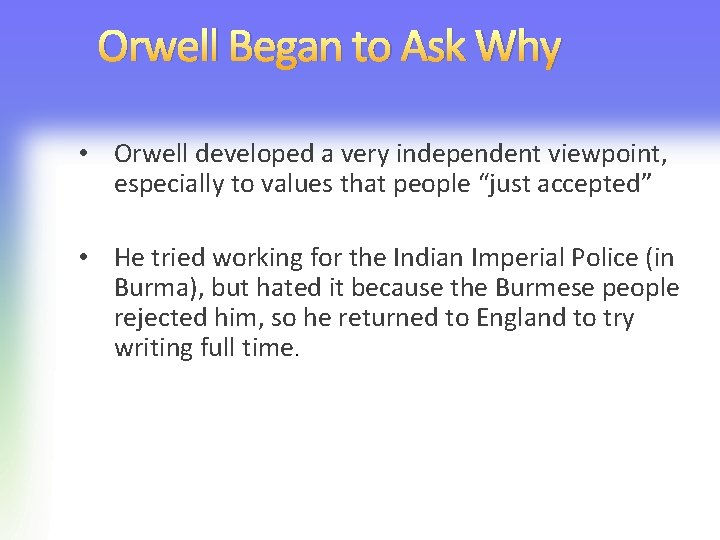George Orwell 1903 1950 Author Orwells Early Background