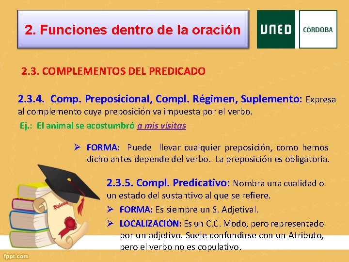 La oracin simple Funciones de sus elementos 1