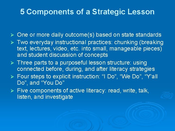 Strategic TeachingTying It All Together LMS Strategic Teaching