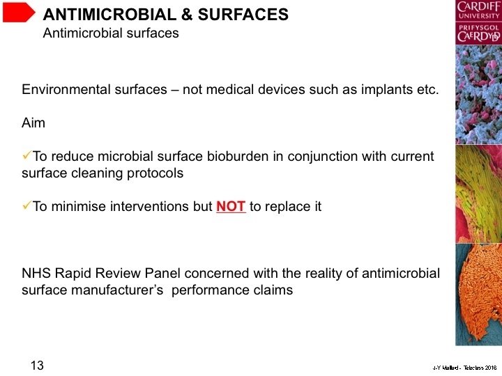 ANTIMICROBIAL ENVIRONMENTAL SURFACES IN HEALTHCARE SETTINGS CAN THEY