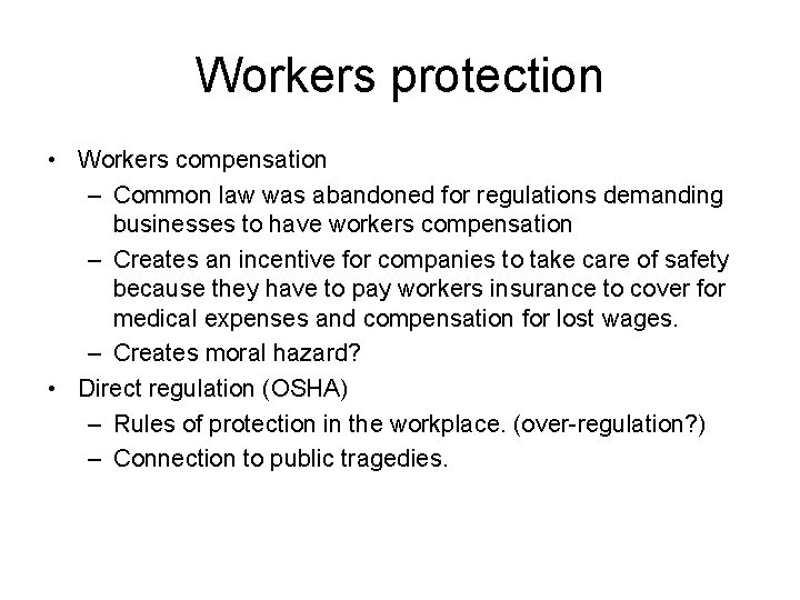 Workers rights chapter 15 Employment at will governs