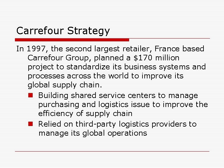 Logistics and Supply Chain Management Introduction to Global