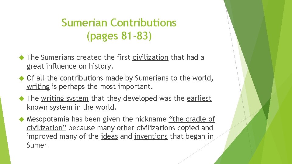MESOPOTAMIA CHAPTER 4 PAGES 73 96 LESSON 1