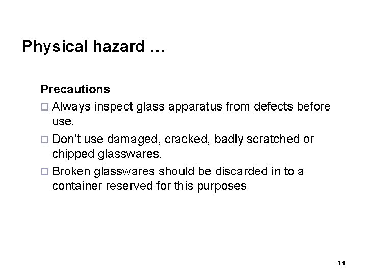 CHAPTER 6 LABORATORY ACCIDENTS AND SAFETY 1 Acknowledgment
