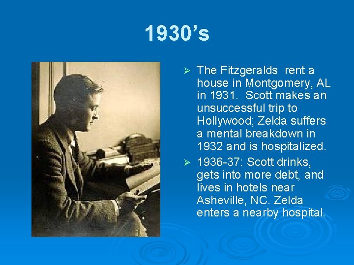 F Scott Fitzgerald The Great Gatsby Early Biography