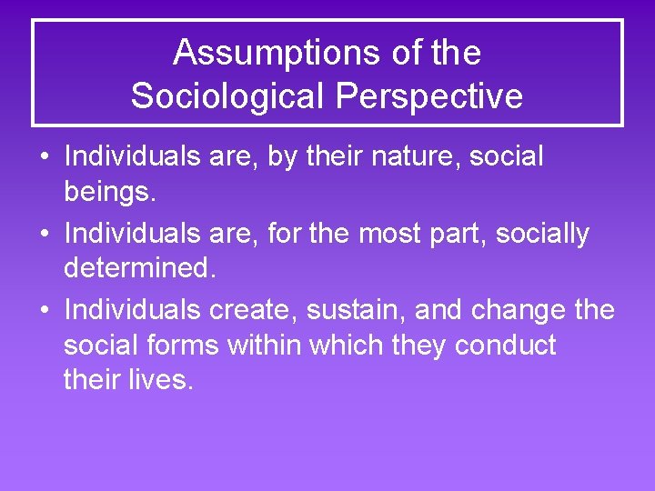 Chapter 1 The Sociological Perspective In Conflict and