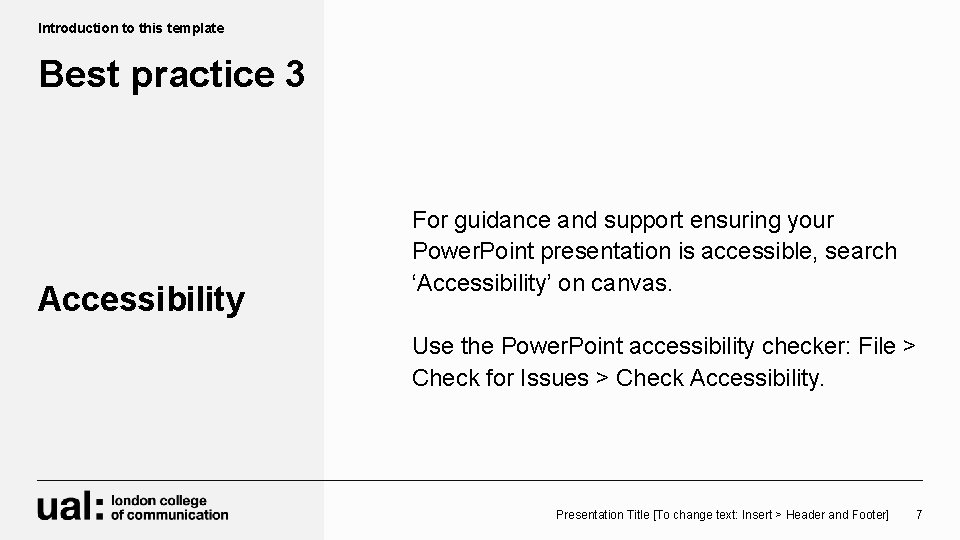 Power Point template A brief guide delete following