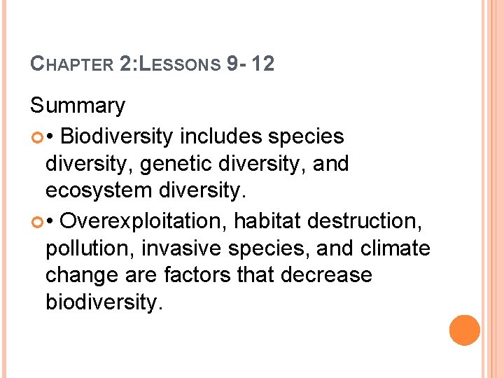 UNIT 1 ECOLOGY REVIEW Lesson 16 September 17