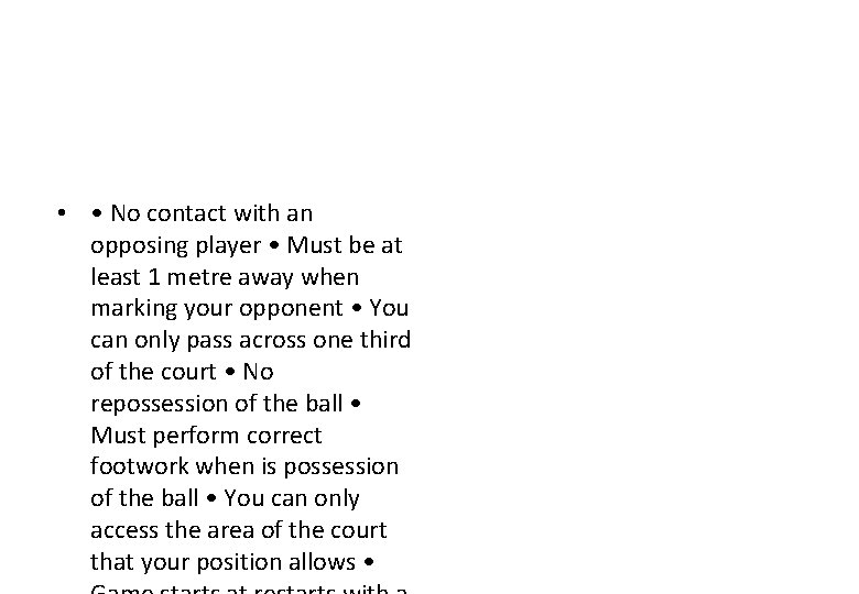 Knowledge Organiser Netball Rule Skills Techniques 1 Skill