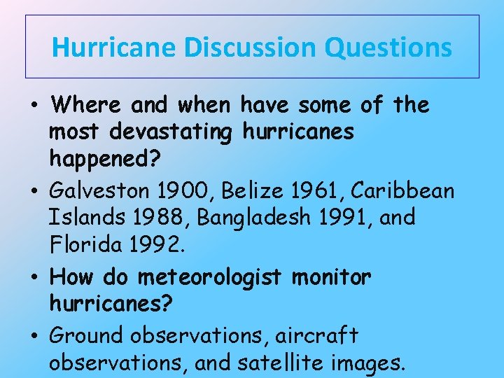 What is Weather Intro the Weather Investigation 1