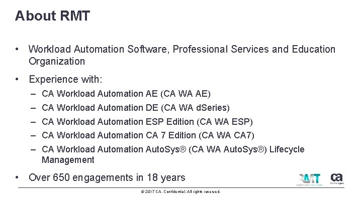 Real World Best Practices with CA Workload Automation